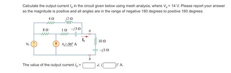 Solved Calculate The Output Current Loin The Circuit Given Chegg