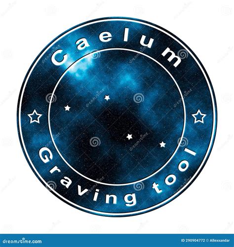 Caelum Constellation Starry Night Sky Cluster Of Stars And Galaxies