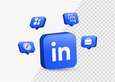Premium Vector Linkedin Icon 3d Logo In Square For Social Media Logos