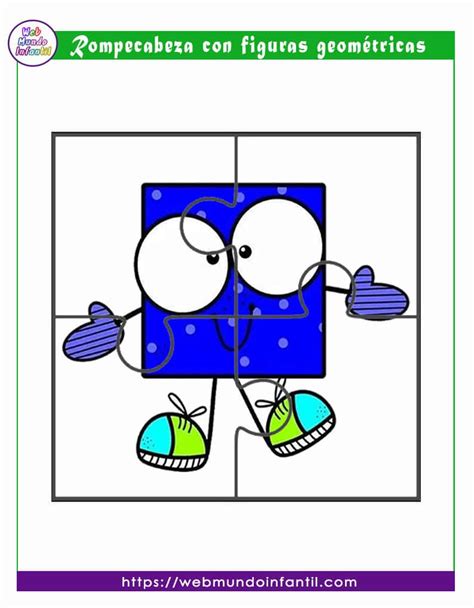 Rompecabezas de figuras geométricas para imprimir Puzzles