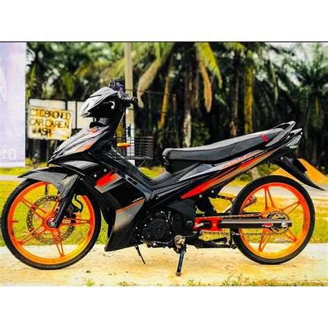 COVERSET BODYSET YAMAHA LC LC135 V1 HITAM OREN ORIGINAL 100 HONG LEONG