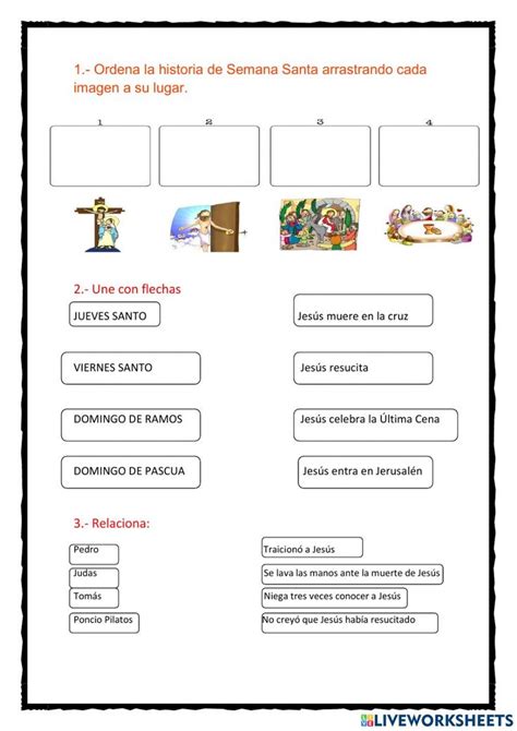 Semana Santa Interactive Worksheet For Primaria