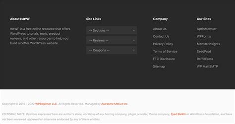 13 Best WordPress Footer Design Examples Best Practices