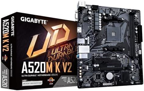 GIGABYTE A520M K Micro ATX DDR 4 Rev 1 0 Ultra Durable AMD