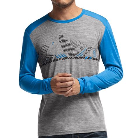 Icebreaker BodyFit 200 Oasis Winter Alps Base Layer Top For Men
