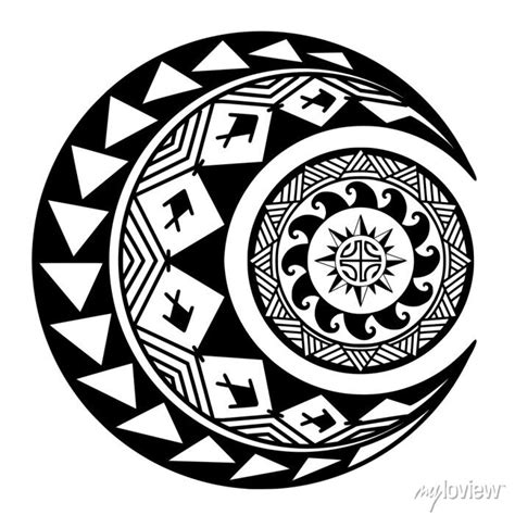 Polynesian Circle Tattoo Design Aboriginal Samoan Vector Illustration