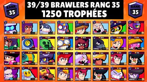 BRAWL STARS LE 1ER FRANÇAIS À MONTER TOUS SES BRAWLERS RANG 35