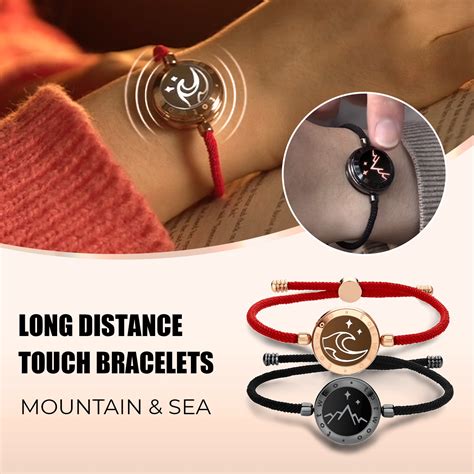 Totwoo Long Distance Touch Bracelets For Couples Vibration Light Up