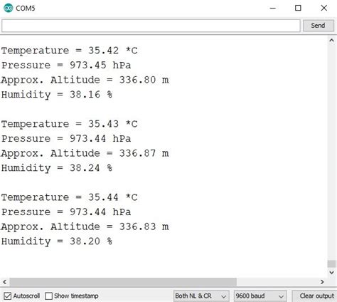 Bme With Esp Display Values On Oled Arduino Ide
