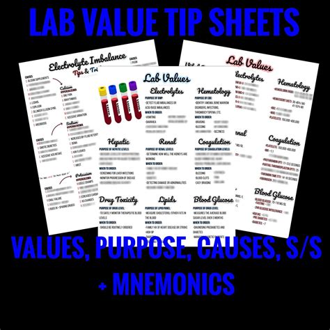 NCLEX LAB VALUES Nurse Mnemonics Nclex Study Tips Nursing Student Lab