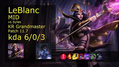 Leblanc Mid Vs Sylas Kr Grandmaster Patch Gameplay