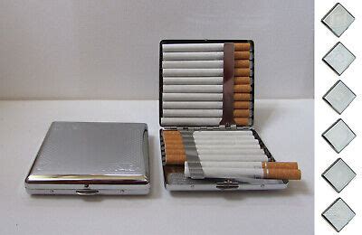 Zigarettenetui CLASSIC CHROME 6 Dekore 20 Zigaretten Metall Etui