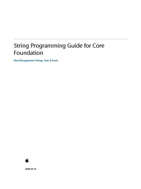 string programming guide for core foundation pdf string computer science character encoding