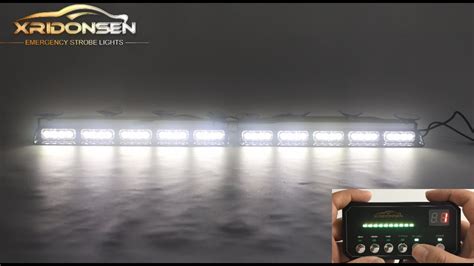 XRIDONSEN 2x 17 Inch White Emergency Dash Strobe Lights For Trucks