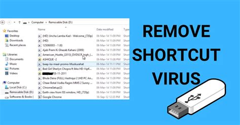 how to remove shortcut virus from usb flash drive and pc