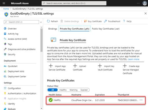Create Pfx Certificate File For Azure Web Apps From Cloudflare Origin