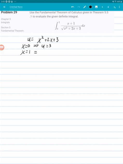 solved use the fundamental theorem of calculus given in theorem 5 5 1 to evaluate the given
