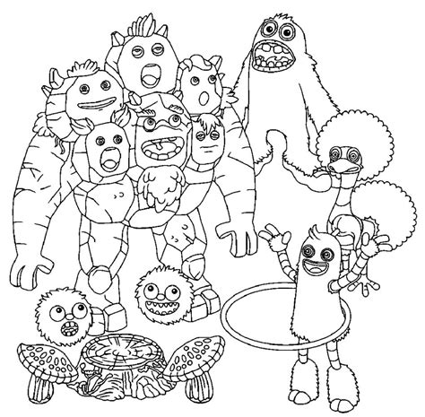 Dibujos para colorear mis monstruos cantantes 86 Páginas para colorear
