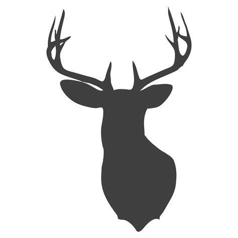 Printable Deer Head Silhouette