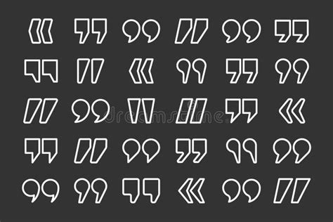 Quotation Marks Vector Collection Quotes Icon Speech Mark Symbol