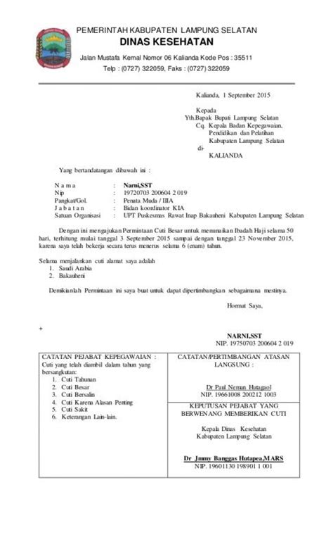 8 Contoh Surat Izin Cuti Atau Libur Dan Cara Membuatnya