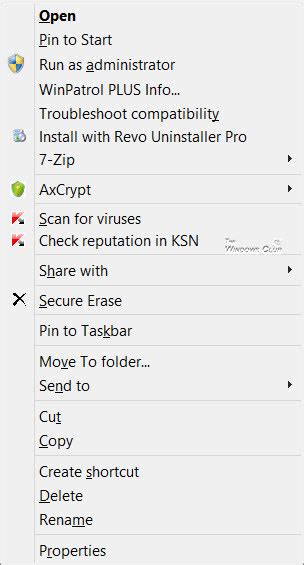 tweak your windows context menu