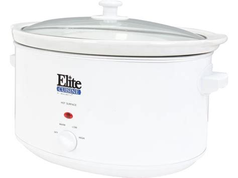 Maxi Matic Elite Cuisine MST 900VW White 8 5 Qt Deluxe Sized Slow