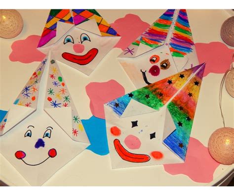 Klaun karnawałowa praca plastyczna KreatywnaDzungla pl Crafts for