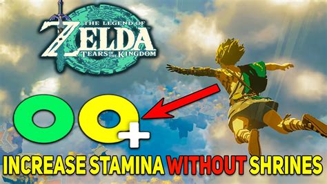 How To Increase Stamina Without Shrines Goddess Statues In Zelda