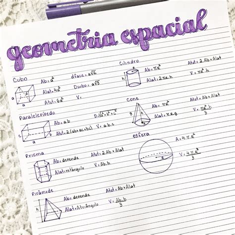 Geometria Espacial Estudos para o enem Aulas de matemática