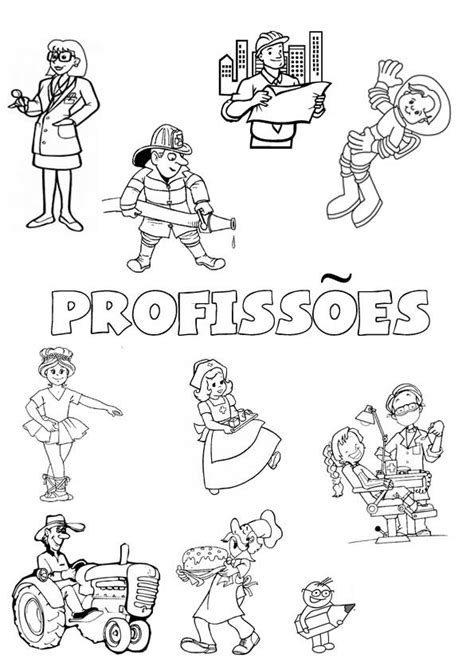 Desenhos Sobre Profissoes E Trabalho Para Colorir E Imprimir Images