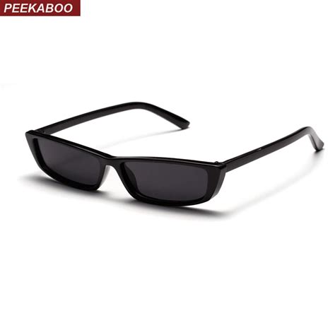 Peekaboo retro pequeño gafas de sol rectangular regalo de las mujeres