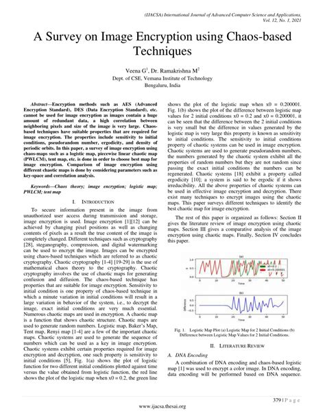 pdf a survey on image encryption using chaos based techniques