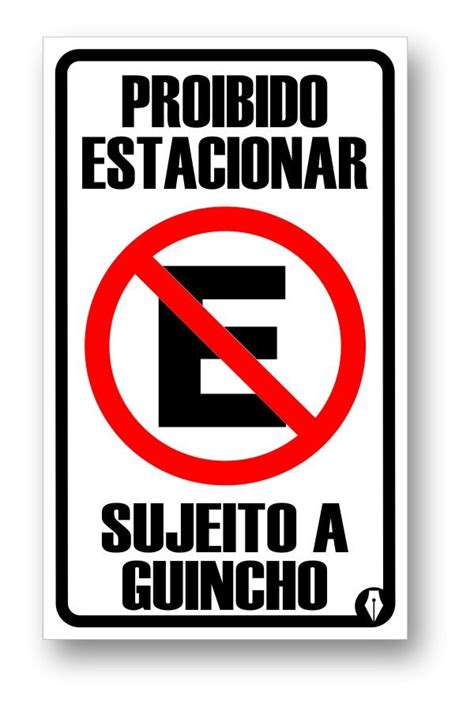 Placa de Sinalização Proibido Estacionar Alta Qualidade PVC