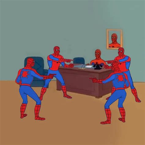 Spiderman Desk Meme Blank