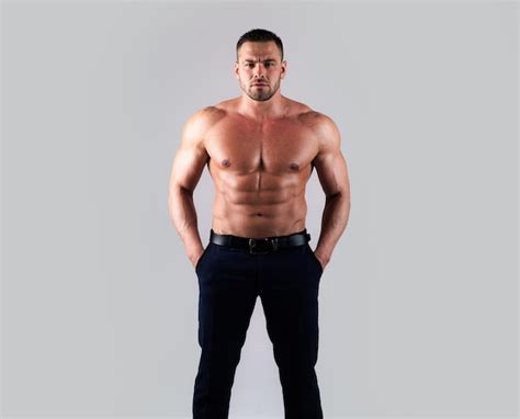Premium Photo Sexy Man With Muscular Body And Bare Torso Handsome