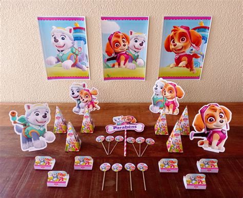 Kit Festa Só Um Bolinho Patrulha Canina Menina Elo7