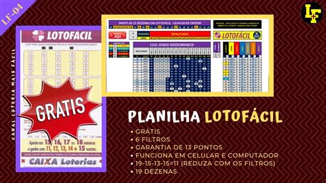 Lf Lotof Cil Planilha Lotof Cil Dezenas Gr Tis Melhore Seu
