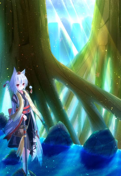 Papel de parede ilustração cabelo branco Anime Meninas anime