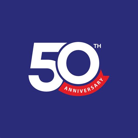 50 Years Anniversary Logo Design 50th Anniversary Badge Design With