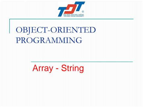 SOLUTION Object Oriented Programming Array String Studypool
