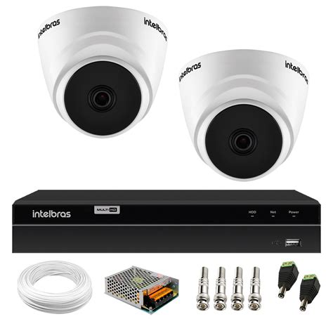 Kit 2 Câmeras Dome VHD 1120 D G7 20m de Infravermelho DVR Inteligente