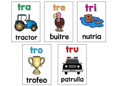 Tra Tre Tri Tro Tru Sílabas Trabadas Aprende A Leer Y 48 OFF