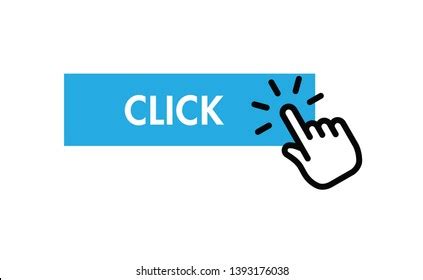 Click Here Button Hand Pointer Clicking Stock Vector Royalty Free