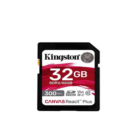 Kingston Canvas React Plus SD Card 32GB 64GB Class 10 UHS II 4K And