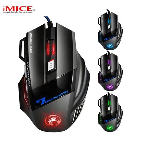 Professional Double Click 7 Buttons 3200DPI Gaming Mouse USB Wired