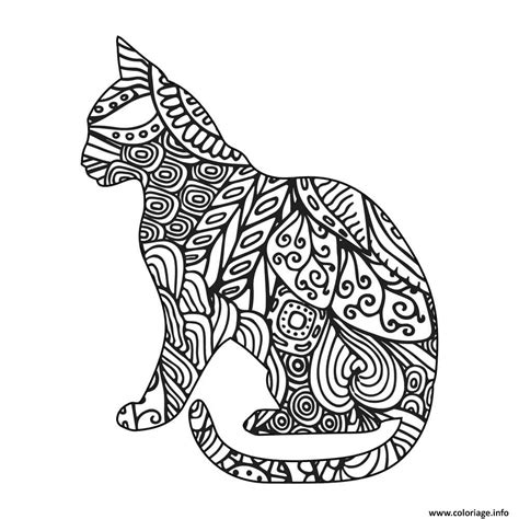 Coloriage Chat Mandala Adulte 10 JeColorie