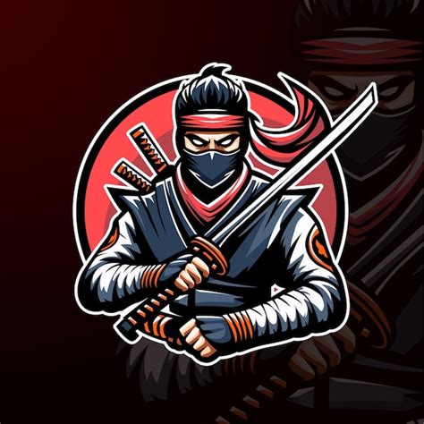 Premium Vector Ninja Esport Mascot Logo Design With Sword And Mask On