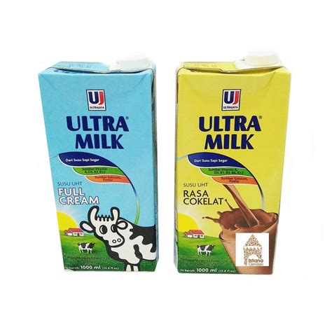 Jual Susu Ultra Milk UHT 1 Liter Full Cream Cokelat Shopee Indonesia