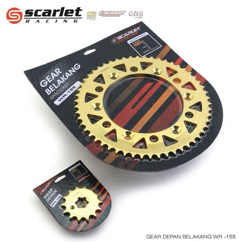Jual Gear Set Depan Belakang Wr Scarlet Gear Gir Depan Belakang